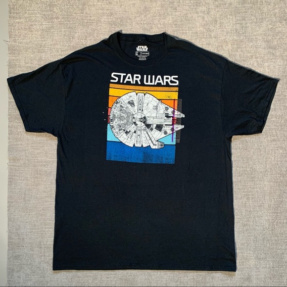 Star Wars | Shirts | Star Wars Millennium Falcon Tshirt Black Xl 0 ...